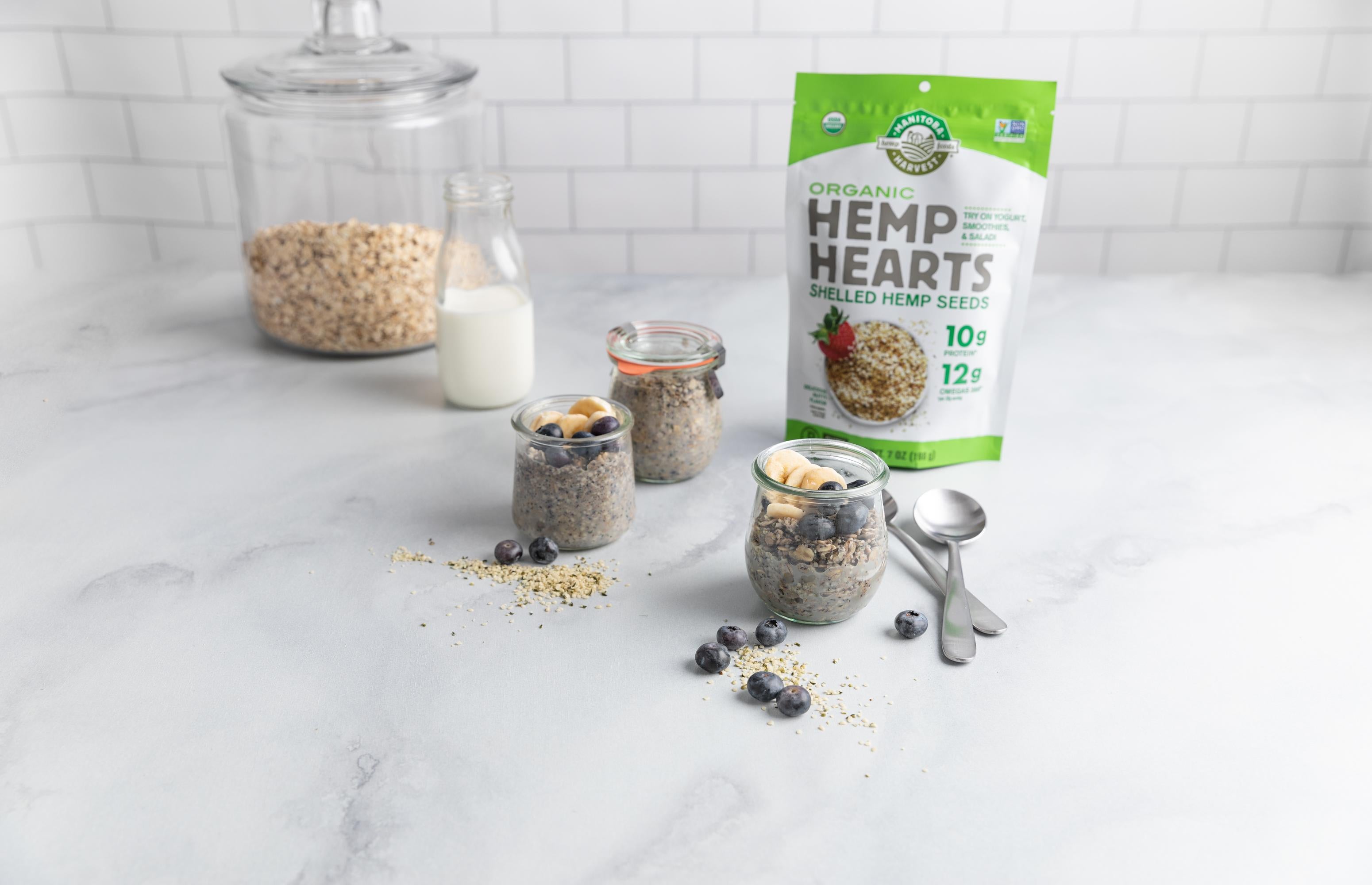 Blueberry Hemp Overnight Oats – Manitoba Harvest